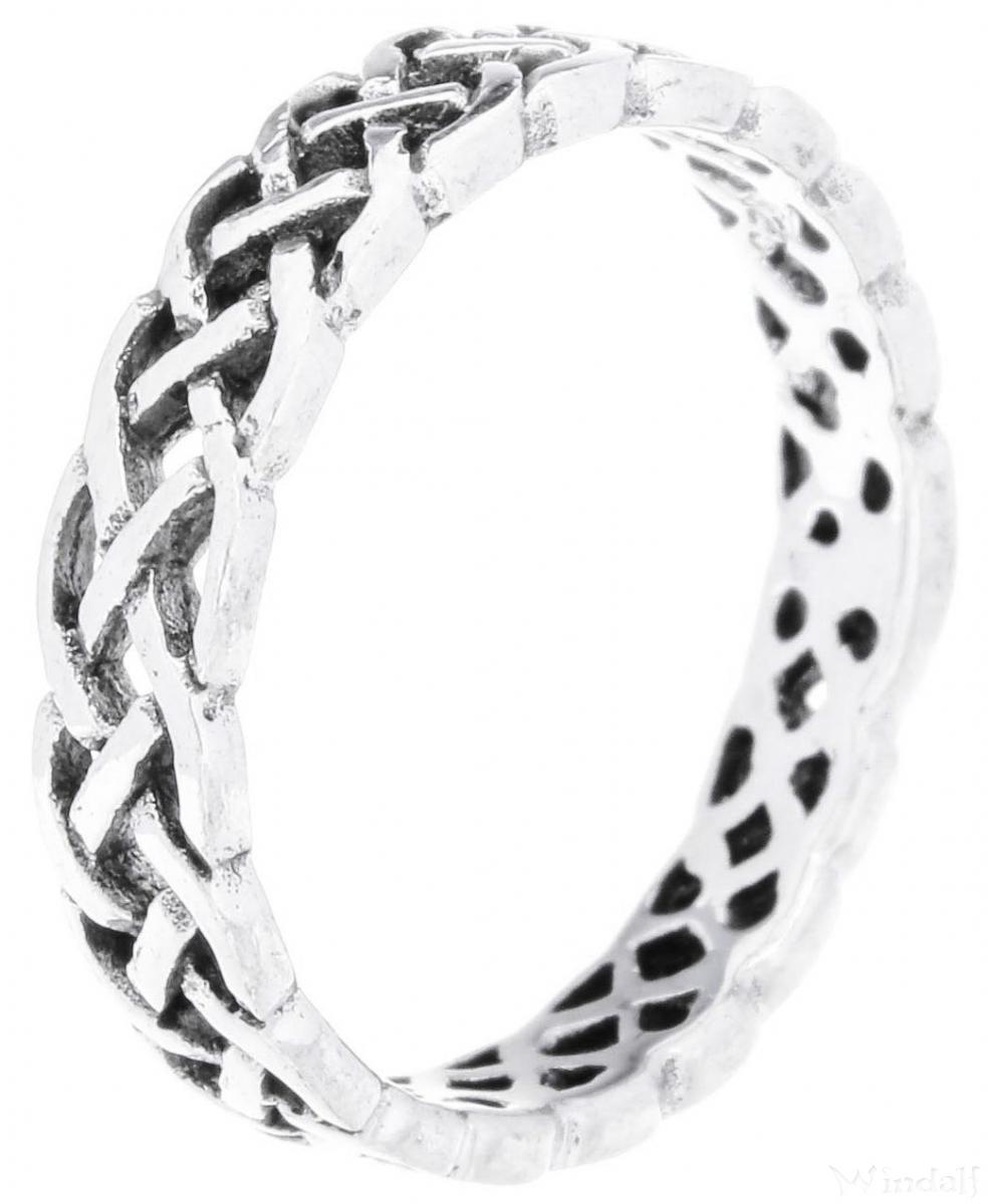 WINDALF Schmaler Damen Ring RIANA 4 mm Feines Keltenmuster Silber ...