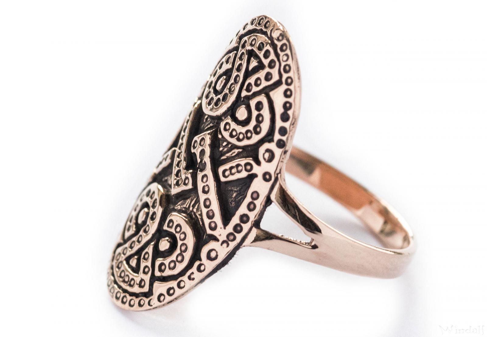 WINDALF Wikinger Schutz Ring DAGAZ 23 mm Runenring Bronze - Viking ...