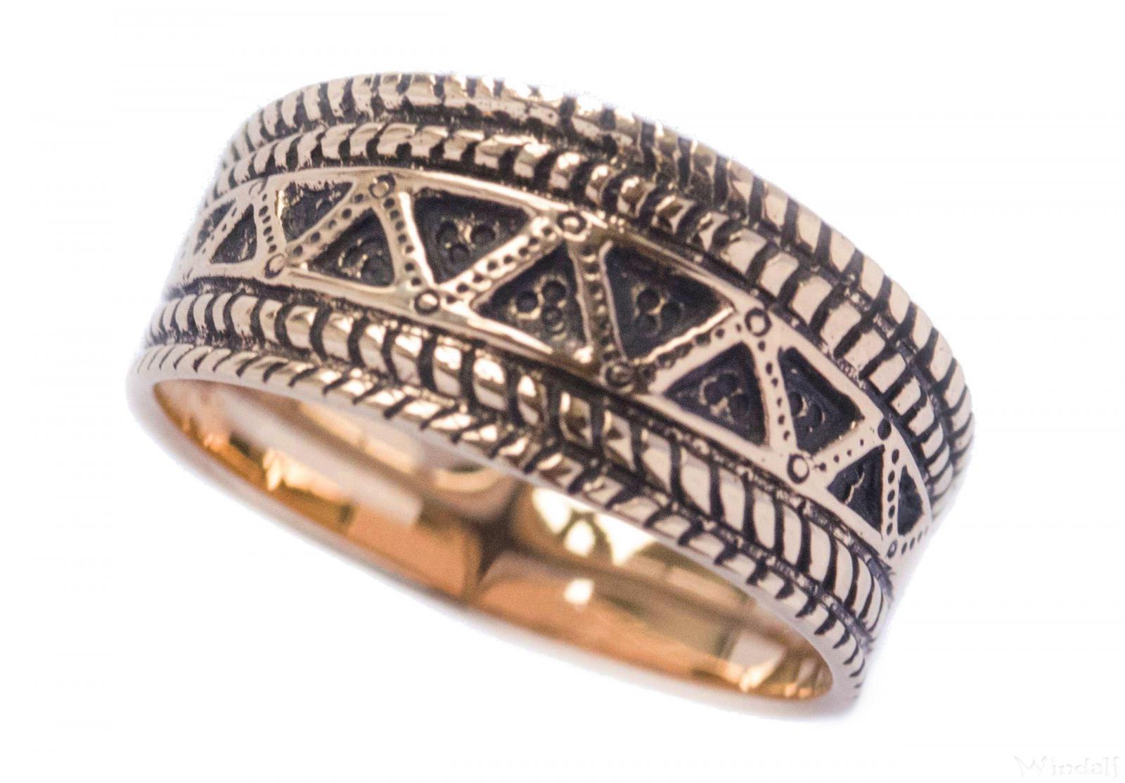 WINDALF Wikinger-Ring NORTHERN LIGHT 9 mm Vikings Schmuck Bronze ...