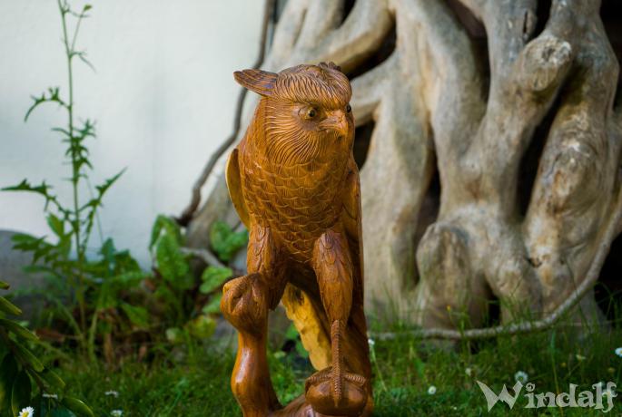 WINDALF Deko Holz Eule RAYA 50 cm Garten Eulen Figur Gartendeko Handarbeit - Deko Holz Figuren ...