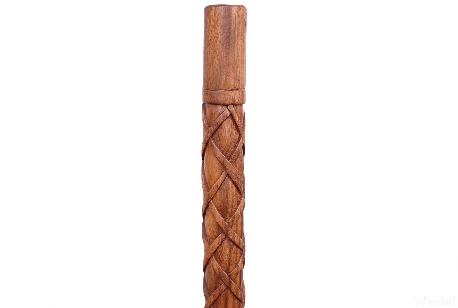 WINDALF Asatru Wanderstock SATRU 150 cm Vikings Netzmuster Wanderstab ...